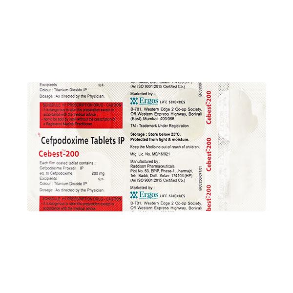 CEBEST 200 Tablet 10's : Price, Uses, Side Effects | Netmeds