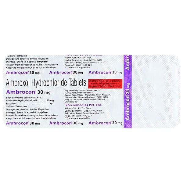 AMBROCON 30mg Tablet 10's Price, Uses, Side effects, Substitutes | Netmeds