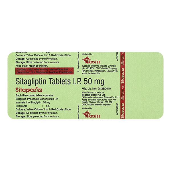 Buy SITAPAZ 50 Tablet 10's Online at Upto 25% OFF | Netmeds