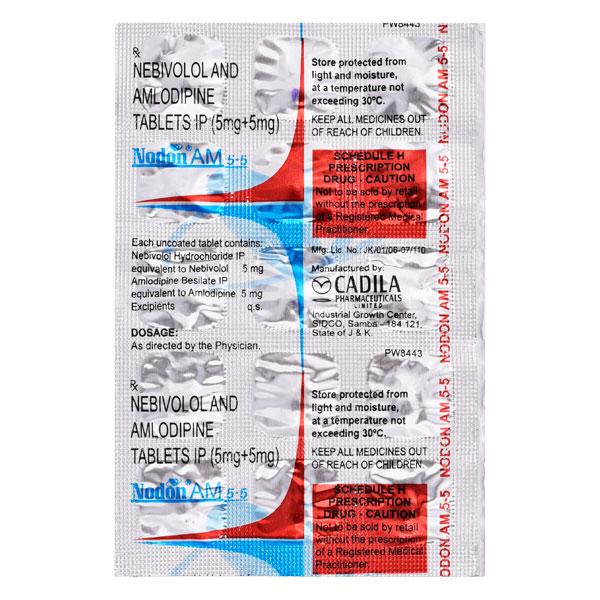 Nodon AM 5/5mg Tablet 15'S : Price, Uses, Side Effects | Netmeds
