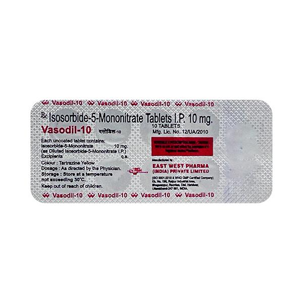 Buy Vasodil 10mg Tablet 10'S Online at Upto 25% OFF | Netmeds