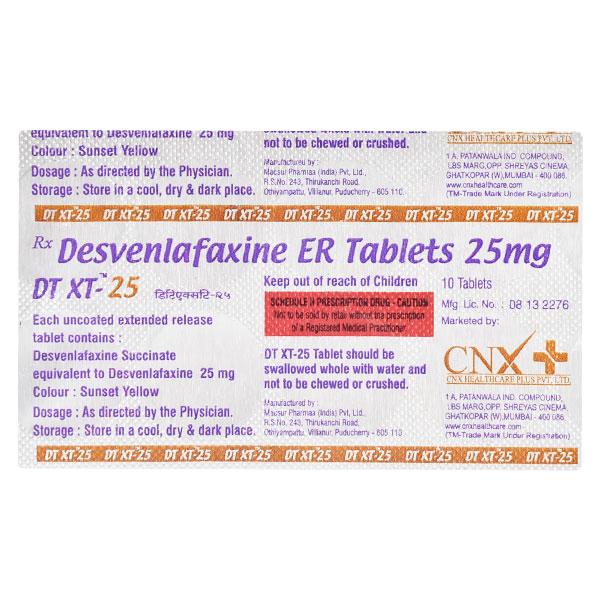 DT XT 25 Tablet 10's : Price, Uses, Side Effects | Netmeds