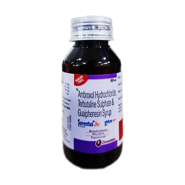 Buy SOVENTUS JR SUGAR FREE Syrup 60ml Online at Upto 25% OFF | Netmeds