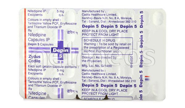 Depin 5mg Capsule 50'S : Uses, Side Effects, Price | Netmeds