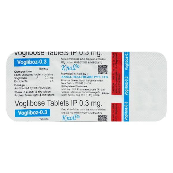 Vogliboz 0.3mg Tablet 10'S : Price, Uses, Side Effects | Netmeds