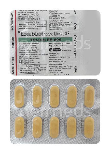 Toldin ER 600mg Tablet 10'S : Uses, Side Effects, Price | Netmeds