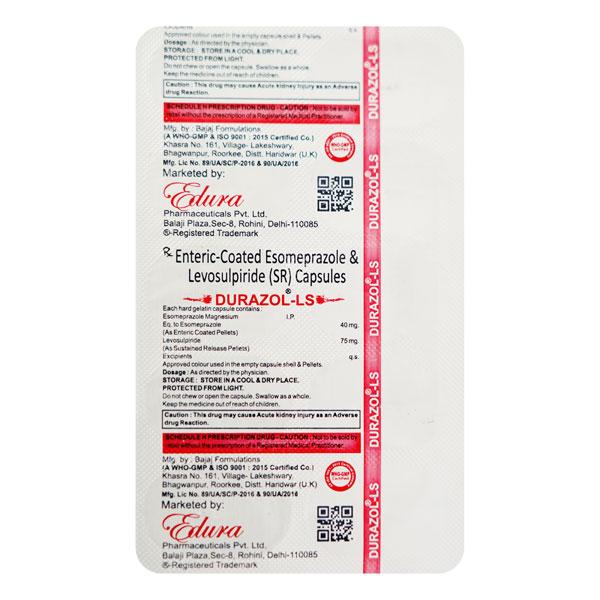 Buy DURAZOL LS Capsule 10's Online at Upto 25% OFF | Netmeds