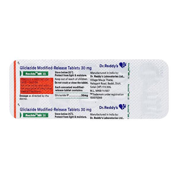 Reclide MR 30mg Tablet 10'S : Price, Uses, Side Effects | Netmeds