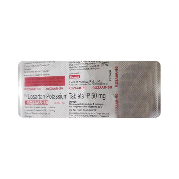 ROZAAR 50 Tablet 10's : Price, Uses, Side Effects | Netmeds