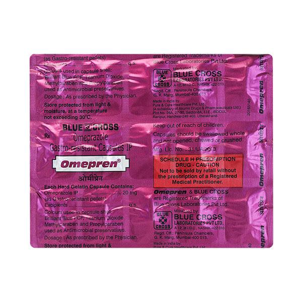 OMEPREN Capsule 15's Price, Uses, Side effects, Substitutes | Netmeds