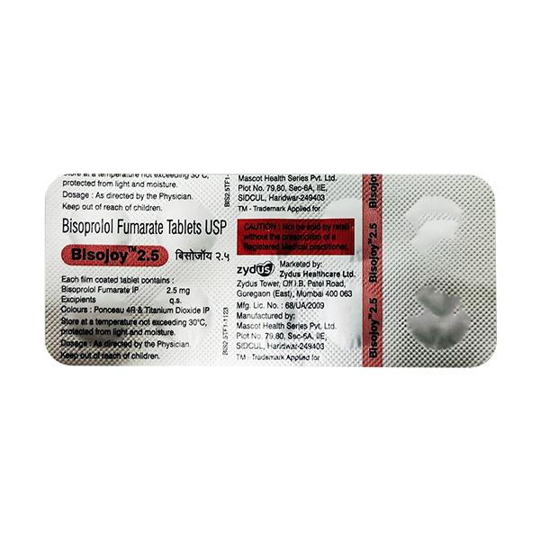 Buy BISOJOY 2.5 Tablet 10's Online at Upto 25% OFF | Netmeds