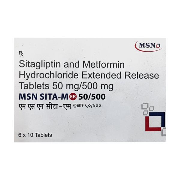 MSN SITA M ER 50/500 Tablet 10's Price, Uses, Side effects, Substitutes ...