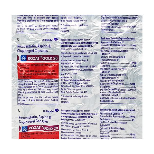 Buy ROZAT GOLD 20 Capsule 15's Online at Upto 25% OFF | Netmeds