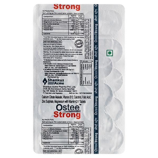 Buy OSTEE STRONG Tablet 10's Online at Upto 25% OFF | Netmeds