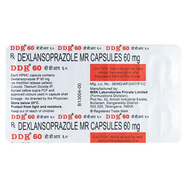 DDR 60mg Capsule 10'S Price, Uses, Side effects, Substitutes | Netmeds