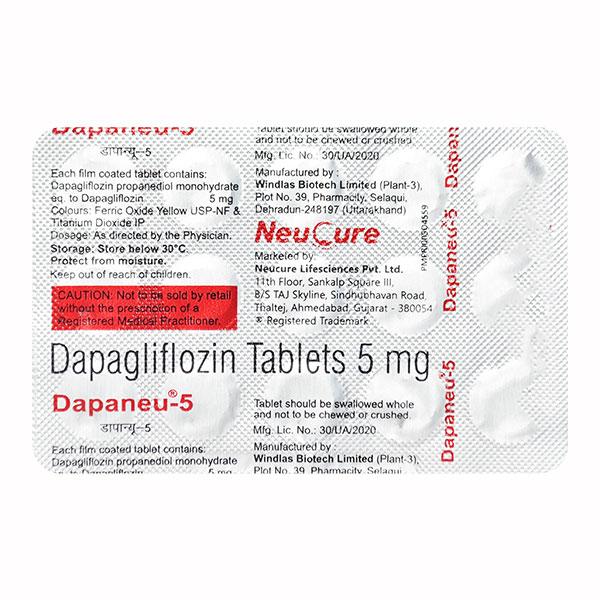 DAPANEU 5 Tablet 15's : Price, Uses, Side Effects | Netmeds