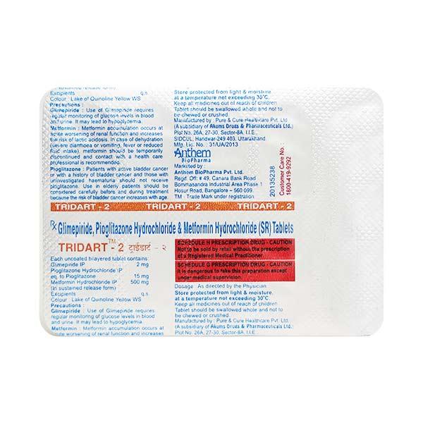 Tridart 2mg Tablet 10'S : Price, Uses, Side Effects | Netmeds