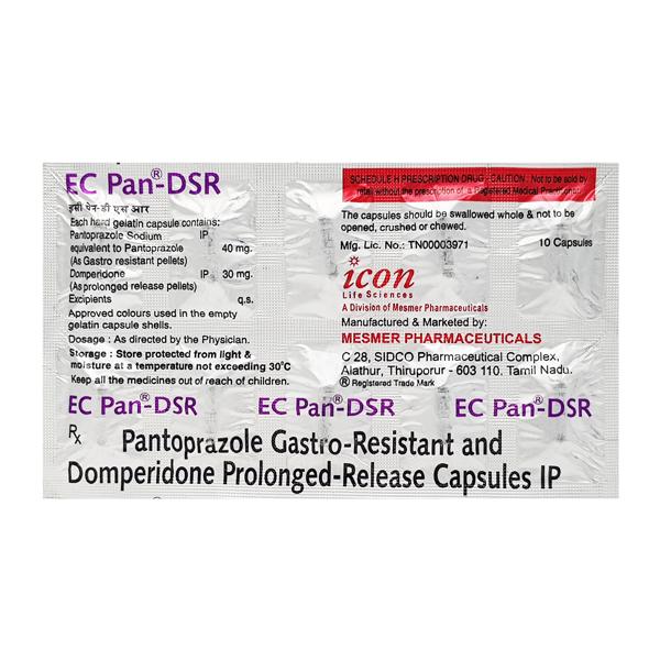 EC Pan DSR Capsule 10'S Price, Uses, Side effects, Substitutes | Netmeds