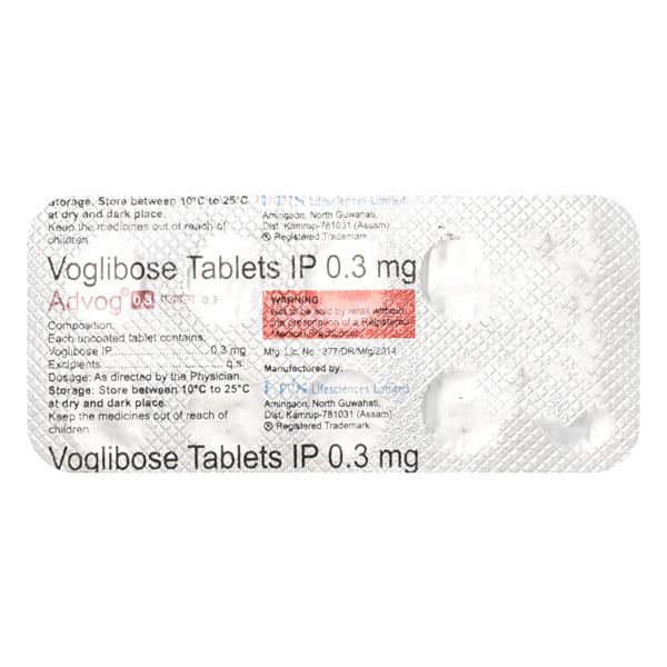Advog 0.3mg Tablet 10'S : Price, Uses, Side Effects | Netmeds