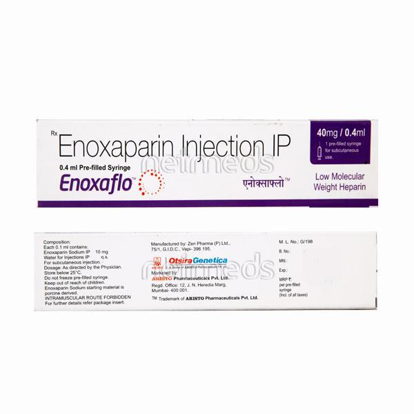 Enoxaflo 40mg Injection 0.4ml : Uses, Side Effects, Price | Netmeds