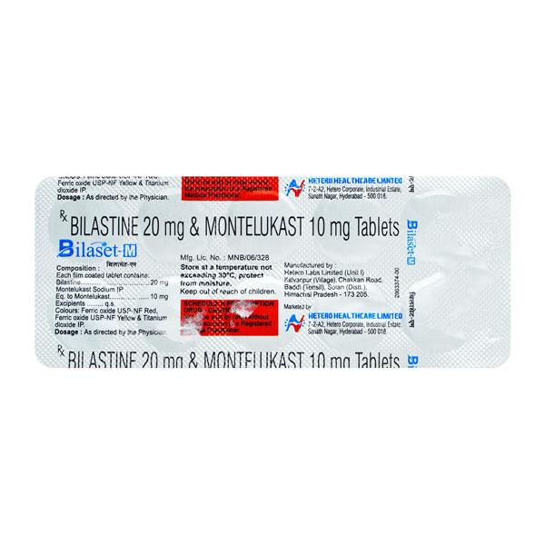 BILASET M Tablet 10's Price, Uses, Side effects, Substitutes | Netmeds