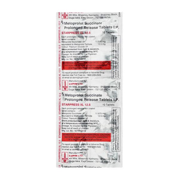 Starpress XL 12.5mg Tablet 10'S : Price, Uses, Side Effects | Netmeds