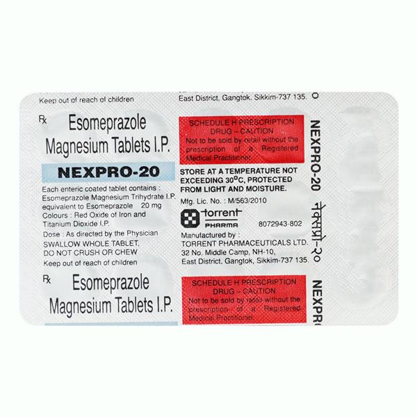 Buy Nexpro 20mg Tablet 15'S Online at Upto 25% OFF | Netmeds