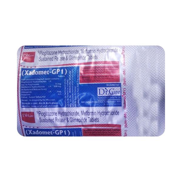 XADOMET GP 1 Tablet 10's : Price, Uses, Side Effects | Netmeds
