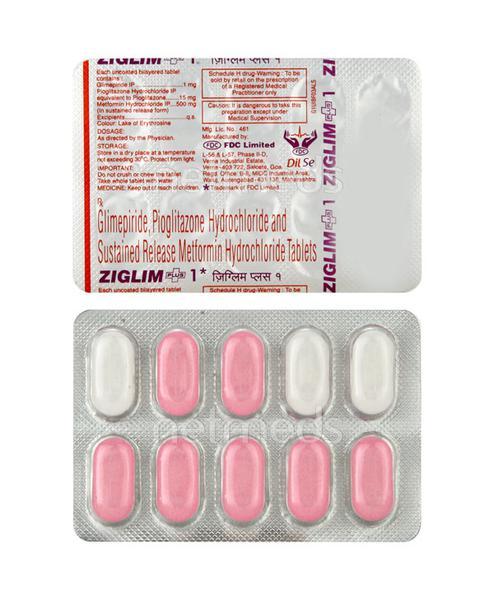 Ziglim Plus 1mg Tablet 10'S : Price, Uses, Side Effects | Netmeds