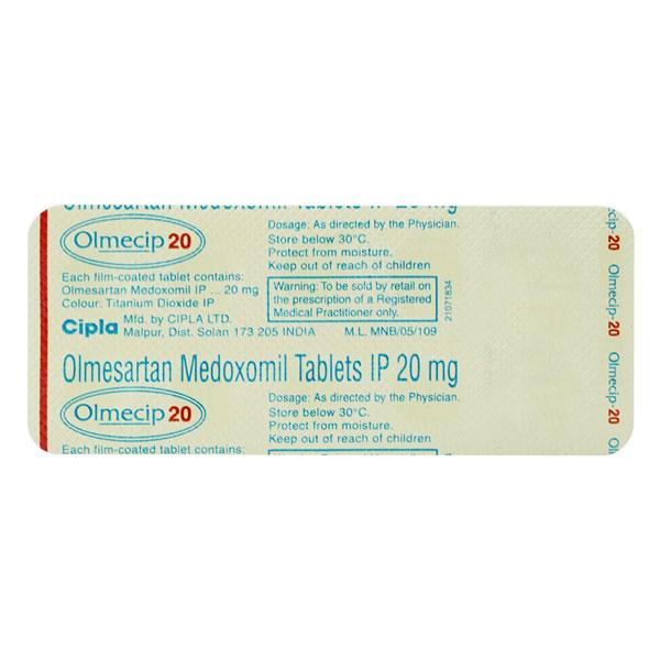 Olmecip 20mg Tablet 10'S : Price, Uses, Side Effects | Netmeds