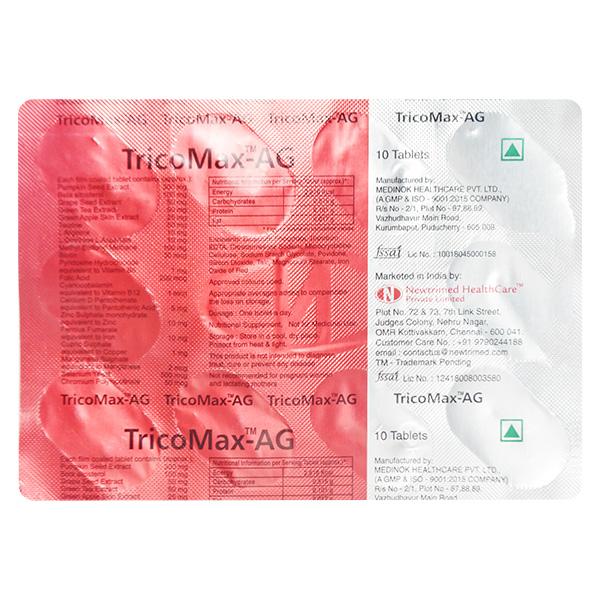Tricomax AG Tablet 10'S Price, Uses, Side effects, Substitutes | Netmeds