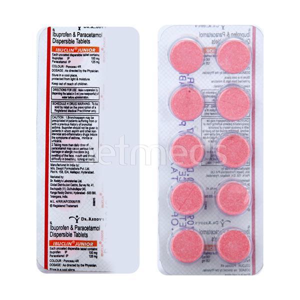 Ibuclin Junior Tablet 10'S - Price, Uses, Side Effects | Netmeds