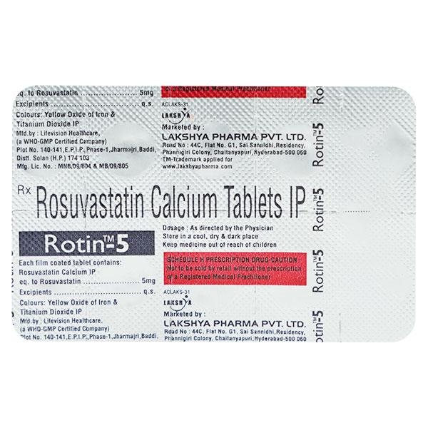 Buy ROTIN 5mg Tablet 10's Online at Upto 25% OFF | Netmeds