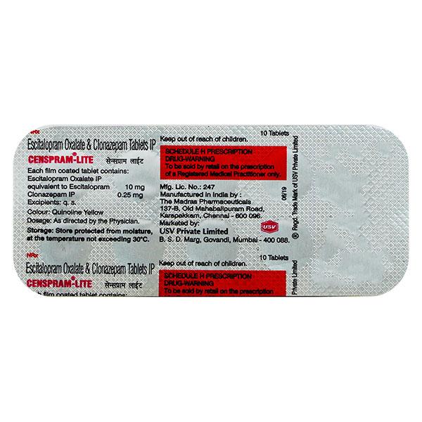 Censpram Lite Tablet 10'S - Price, Uses, Side Effects, and Substitutes ...