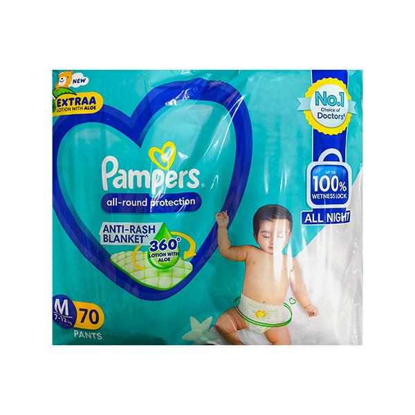 Pampers All Round Protection Anti Rash Blanket Diaper Pants (M) 70's