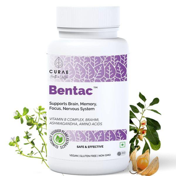 Buy Curae Health Bentac Brain Memory Focus Tablets 60's Online at ...