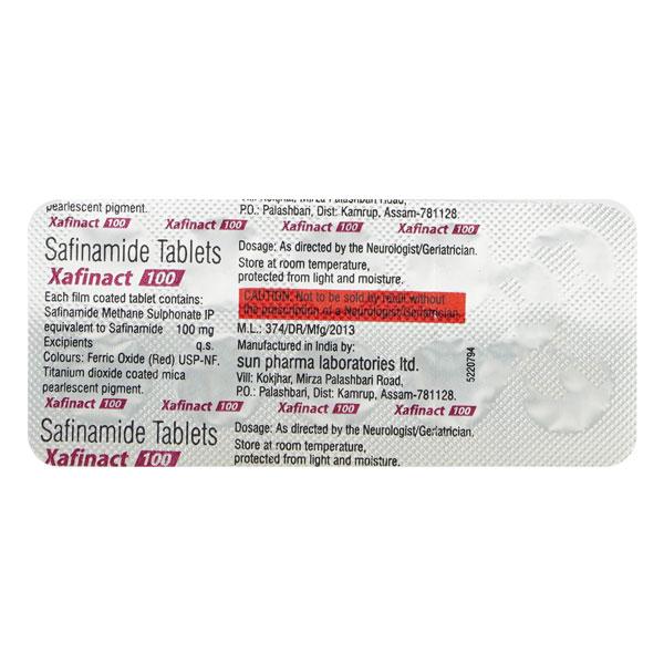 XAFINACT 100mg Tablet 10's Price, Uses, Side effects, Substitutes | Netmeds