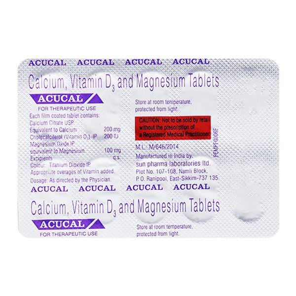 Acucal Tablet 10'S : Price, Uses, Side Effects | Netmeds