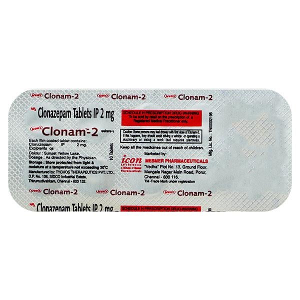 Clonam 2mg Tablet 10'S - Price, Uses, Side Effects, and Substitutes ...