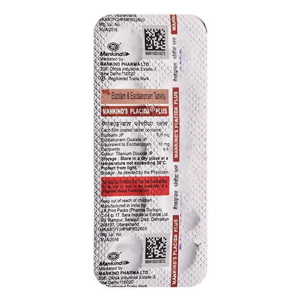 Placida Plus Tablet 10'S - Price, Uses, Side Effects, and Substitutes ...