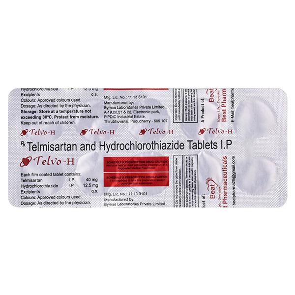 TELVO H 40mg Tablet 10's : Price, Uses, Side Effects | Netmeds