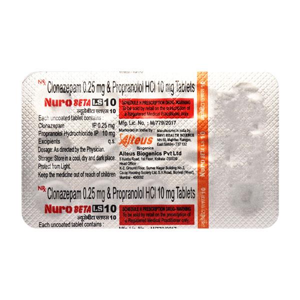 NURO BETA LS 10 Tablet 15's - Price, Uses, Side Effects, and ...