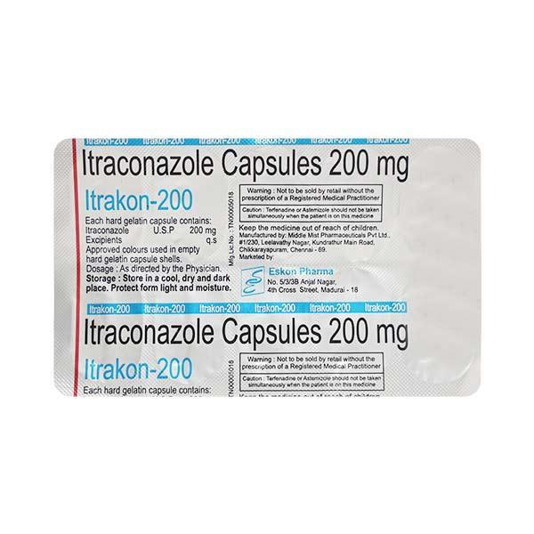 Buy ITRAKON 200mg Capsule 10's Online at Upto 25% OFF | Netmeds
