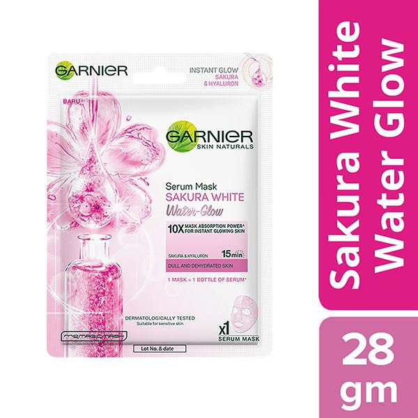 Buy Garnier Sakura White Water Glow Serum Sheet Mask, Face Sheet Mask ...
