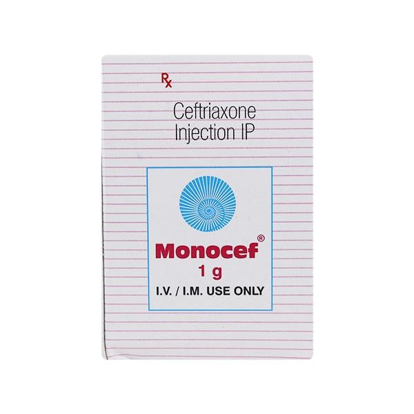 Monocef 1gm Injection 1's : Price, Uses, Side Effects | Netmeds