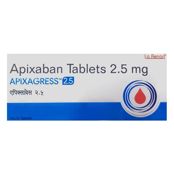 APIXAGRESS 2.5 Tablet 10's Price, Uses, Side effects, Substitutes | Netmeds