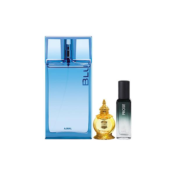 Buy Ajmal Blu EDP And Mukhallat Al Wafa CP & Prose EDP Pack of 3 20 ml ...