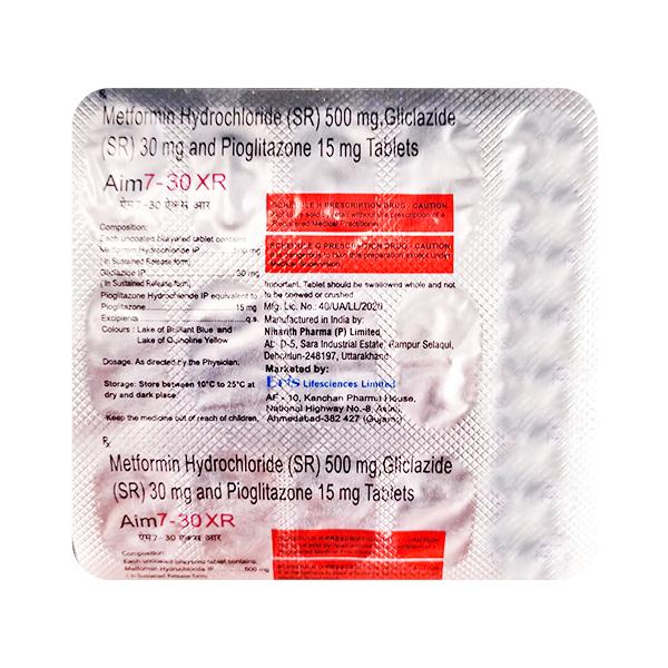 Aim7 30 XR Tablet 15'S : Price, Uses, Side Effects | Netmeds