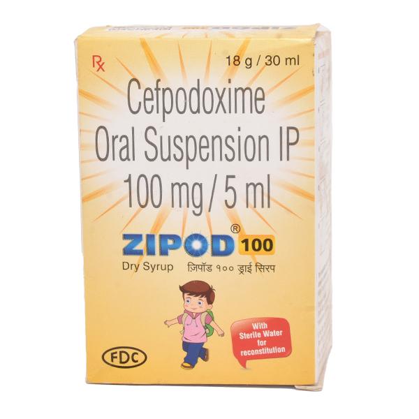 Zipod 100mg Dry Syrup 30ml : Price, Uses, Side Effects | Netmeds