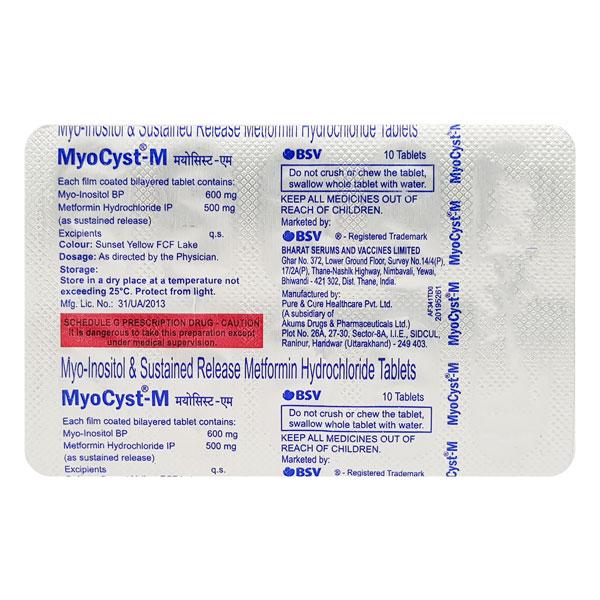 Myocyst M Tablet 10'S : Price, Uses, Side Effects | Netmeds